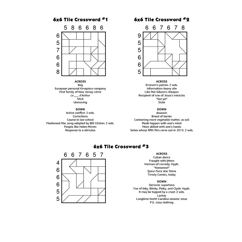 Puzzlepack #8: Tile Crosswords – Lone Shark Games